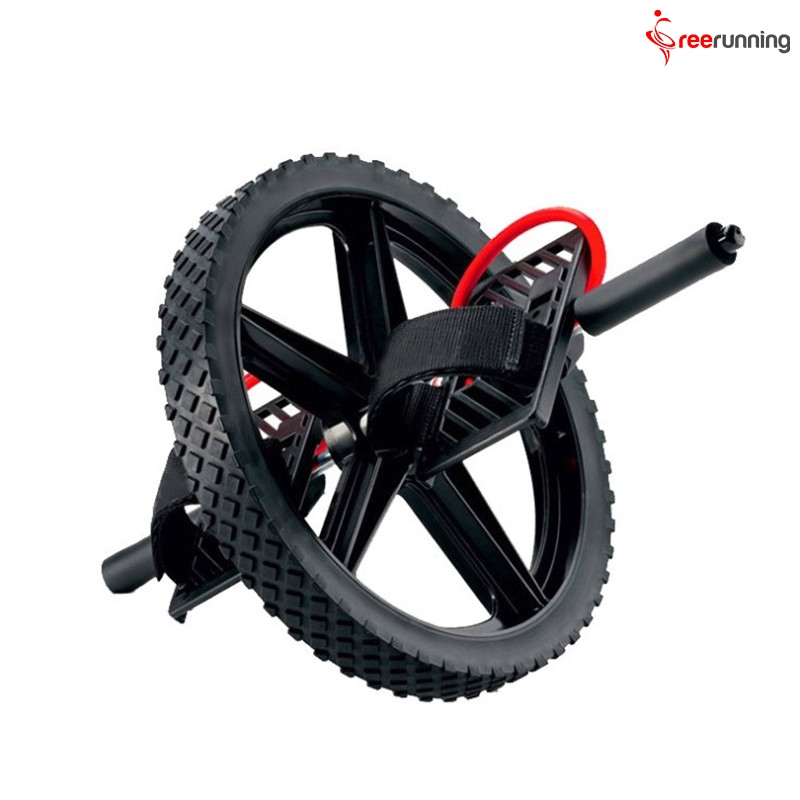Fitness Trainer Power Stretch AB Wheel Roller Dual AB Exercise AB Wheel ...